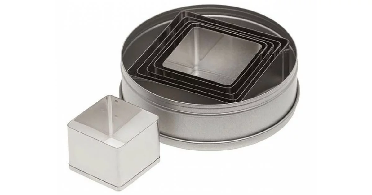 Square Cutter Set in Tin | SugarCraftShop, Glasgow