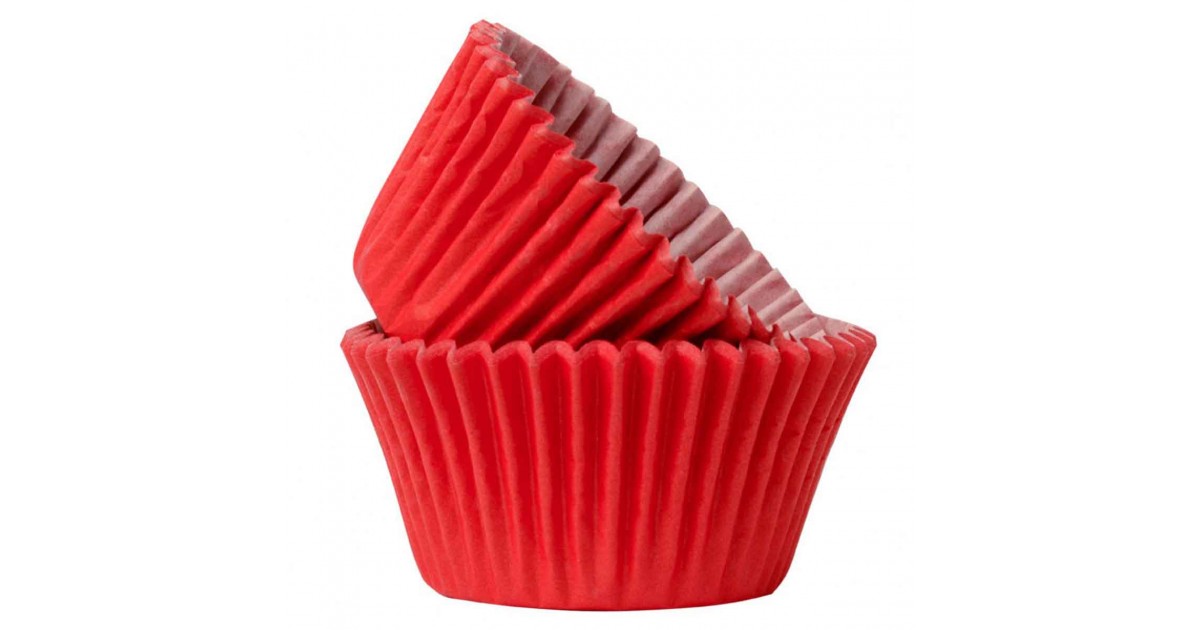 Muffin Paper Cases Red x50 | SugarCraftShop, Glasgow