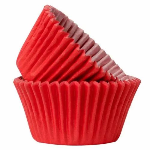 Muffin Paper Cases Red x50 | SugarCraftShop, Glasgow