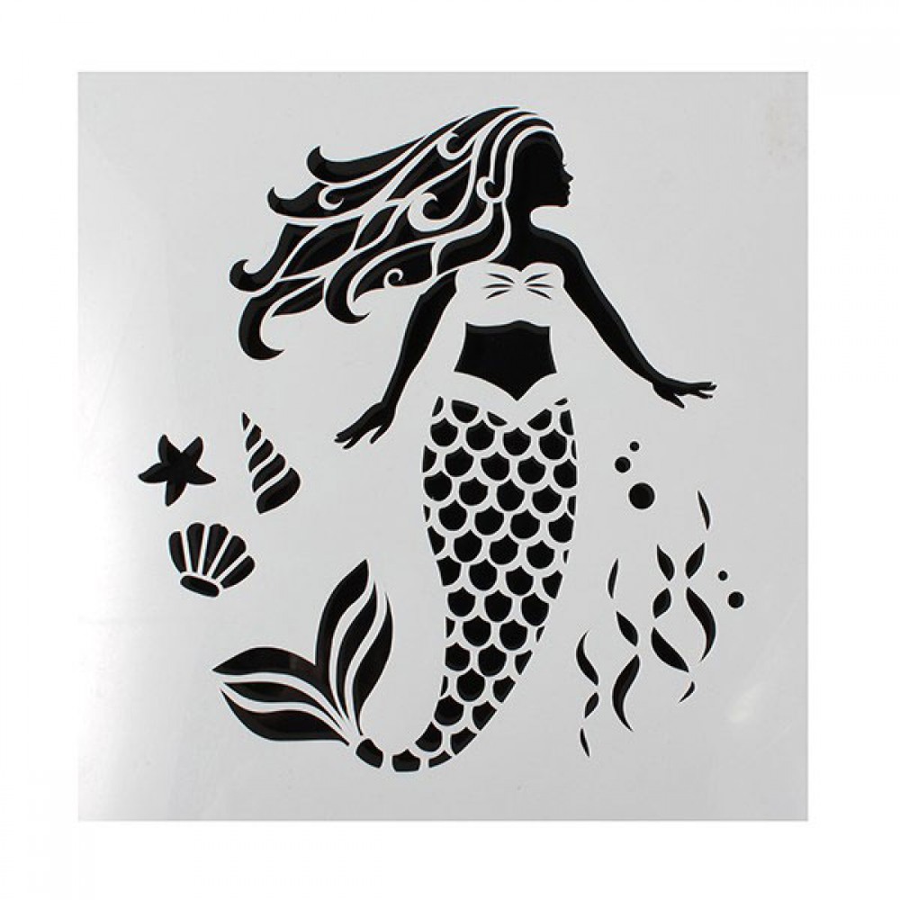 Mermaid Stencil | SugarCraftShop - Cake Decorating Supplies and Classes ...