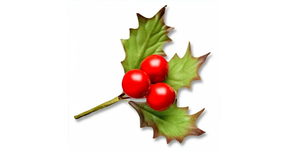 Holly Sprig of Leaves & Berries | SugarCraftShop, Glasgow