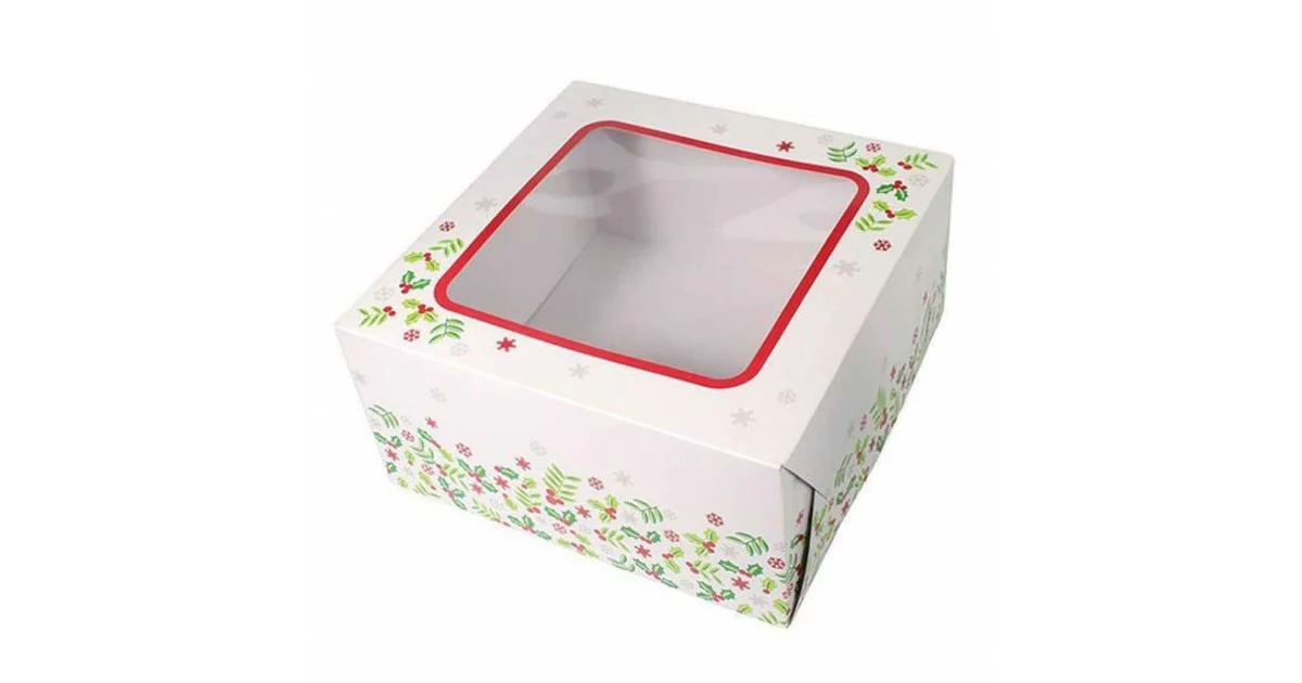 Christmas Cake Window Box 8" | SugarCraftShop, Glasgow