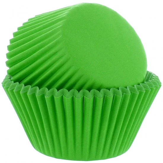 Muffin Paper Cases Green x50 | SugarCraftShop, Glasgow
