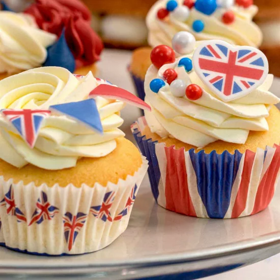 Union Jack Baking Cases x50 | SugarCraftShop, Glasgow
