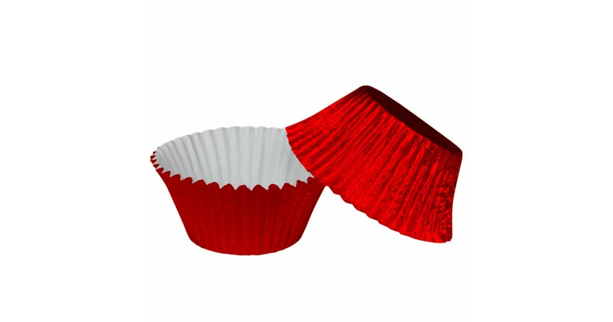Muffin Cupcake Cases Foil Red x 45 | SugarCraftShop, Glasgow