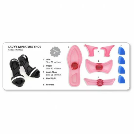 Ladies Miniature Shoe Cutter Set | SugarCraftShop, Glasgow