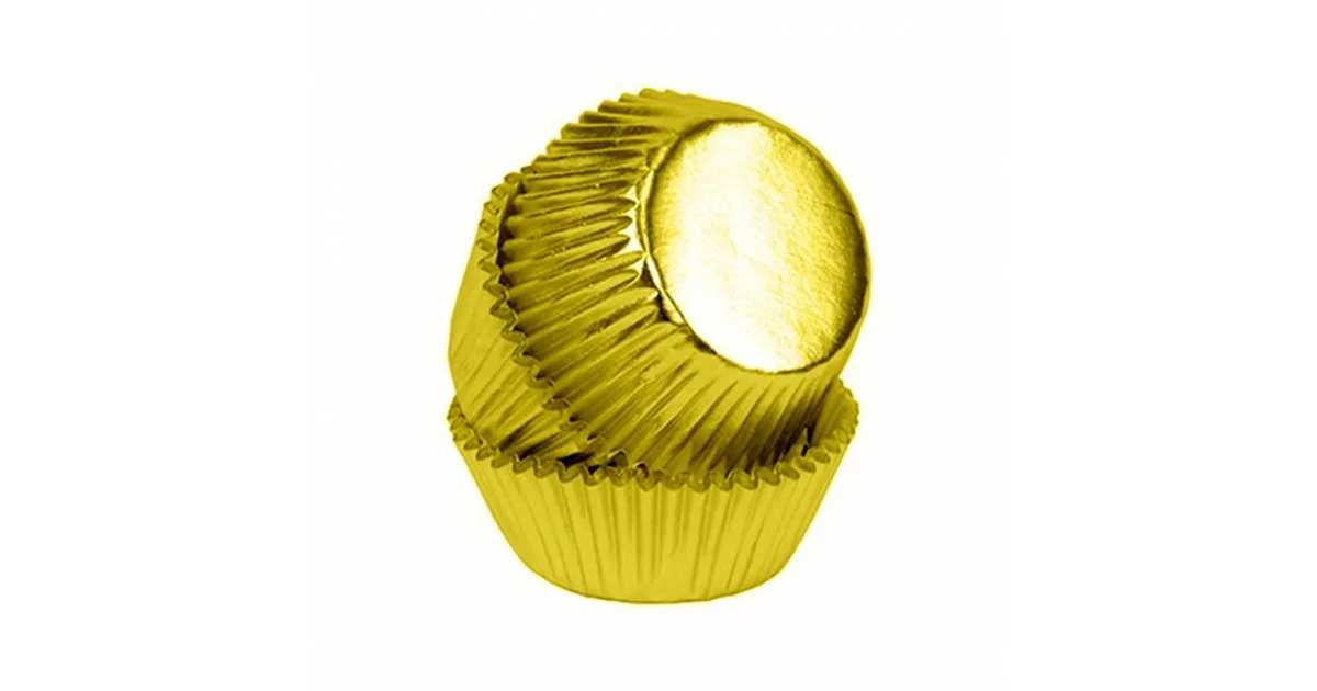 Foil Cases MINI Gold x45 | SugarCraftShop, Glasgow