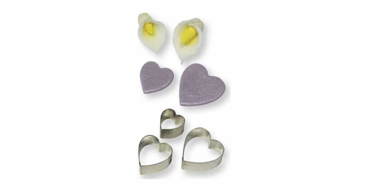 Heart/Arum Lily Cutter Set | SugarCraftShop, Glasgow