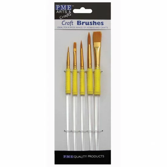 Craft Brush Set Regular mixed width| SugarCraftShop, Glasgow