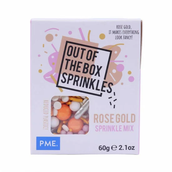 Out the Box Sprinkle Mix Rose Gold 60g | SugarCraftShop, Glasgow