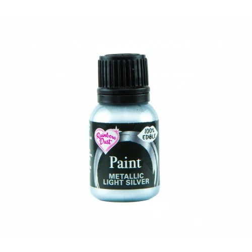 Paint Metallic Light Silver 25ml | SugarCraftShop, Glasgow