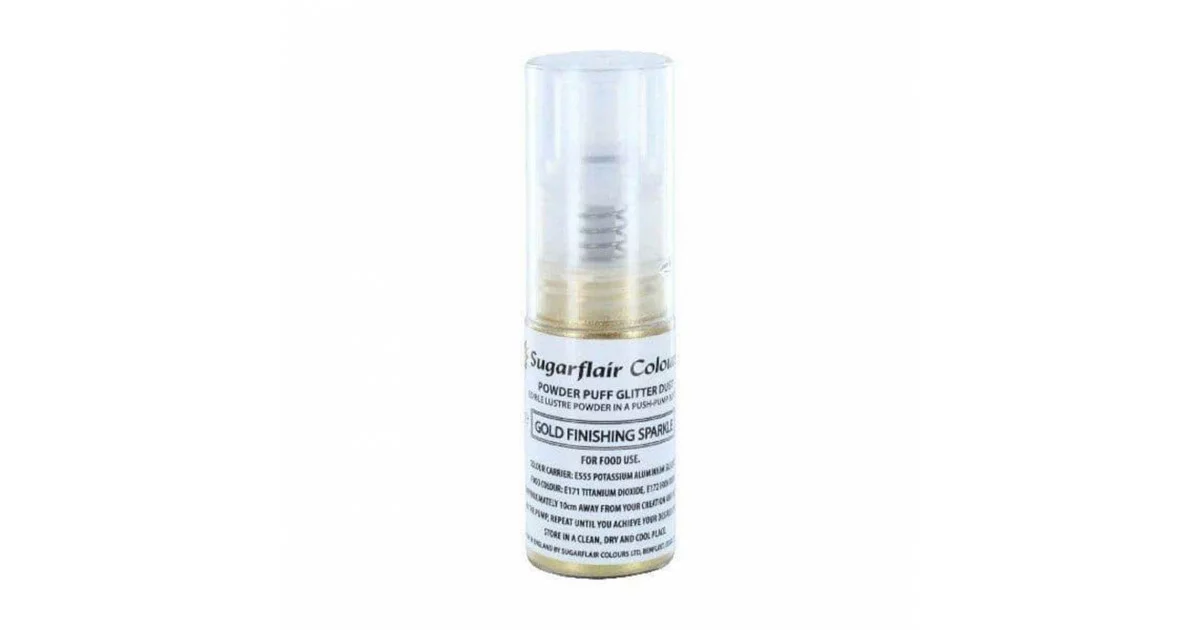 Glitter Dust Pump Spray Gold Finishing Sparkle 10g | SugarCraftShop ...