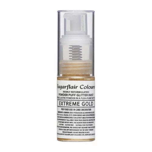 Glitter Dust Pump Spray Extreme Gold 10g E171 FREE | SugarCraftShop ...