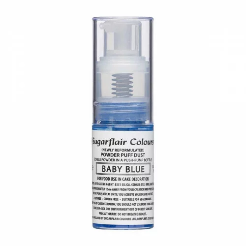 Powder Puff Dust Pump Spray Baby Blue 10g | SugarCraftShop, Glasgow
