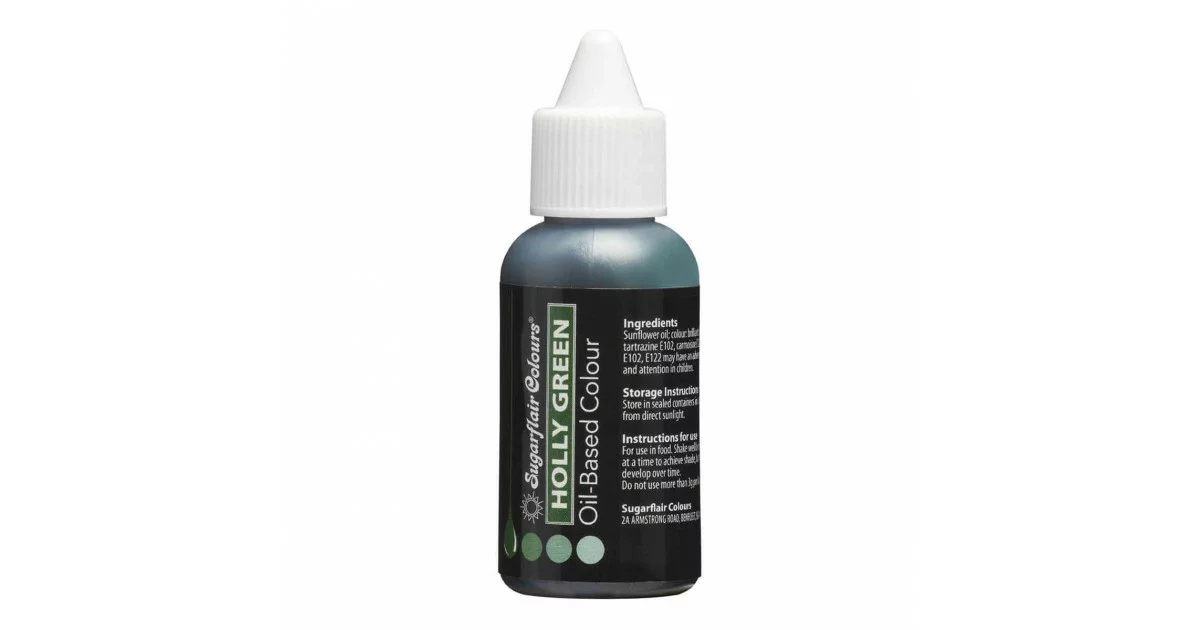 Oil-Based Colour Holly Green 30ml | SugarCraftShop, Glasgow